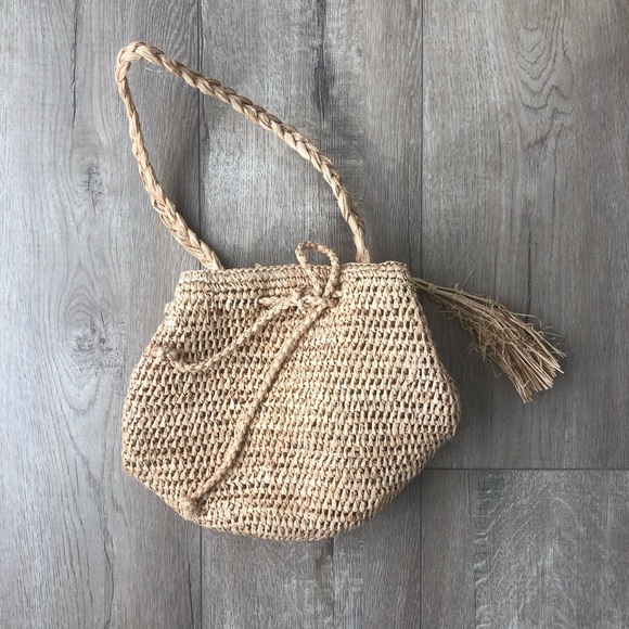 Anthropologie | Bags | Buji Baja Straw Bucket Bag | Poshmark